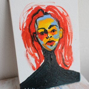 Portrait Original Faceless Oil Painting Original Framed No Face Art ...