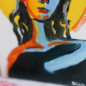 Portrait Original Faceless Oil Painting Original Framed No Face Art ...