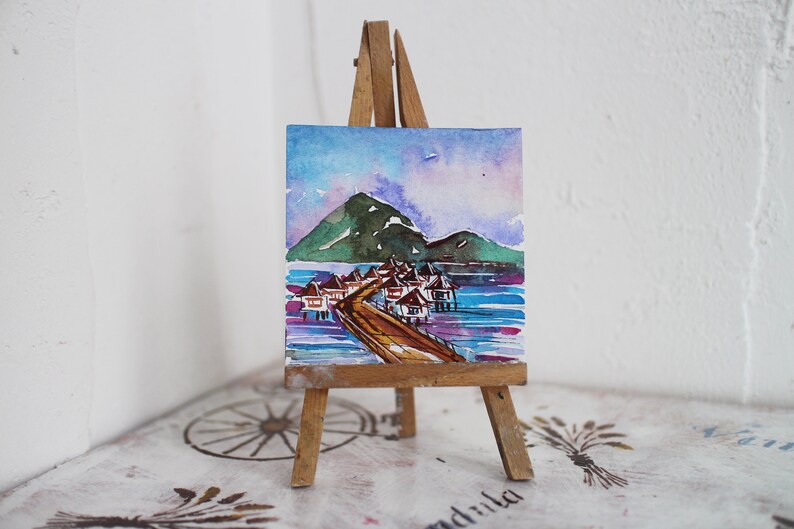 Le Meridien Bora Bora Painting Watercolor Sketch Framed - Etsy