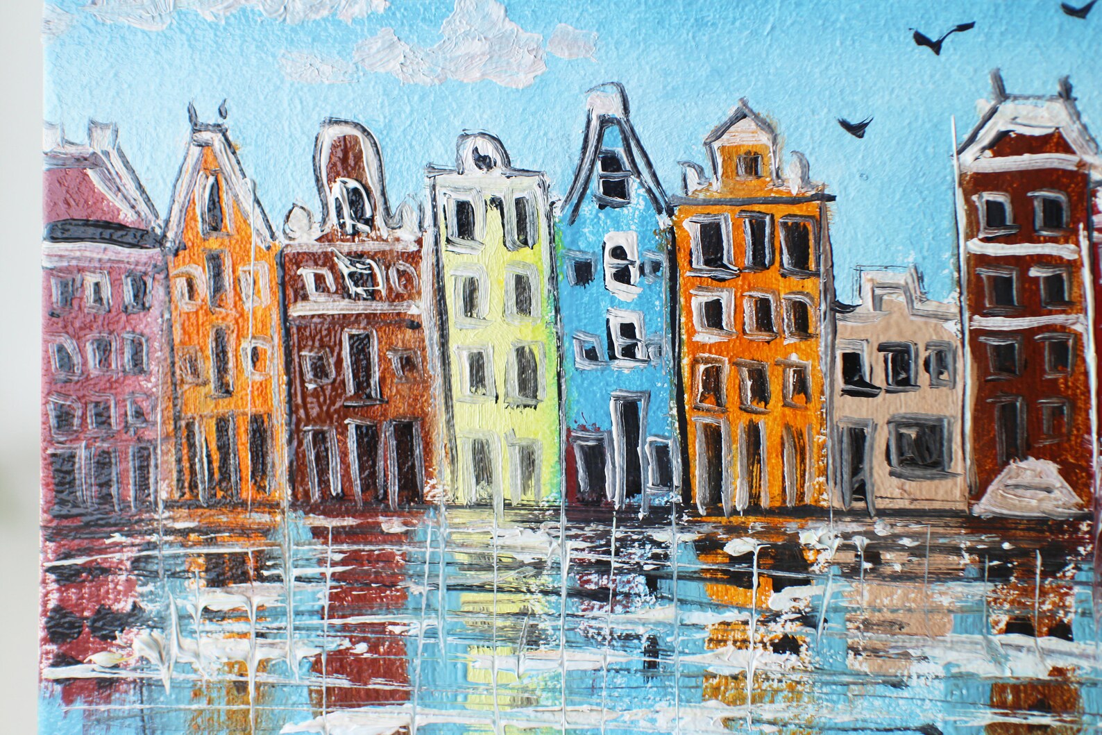 Amsterdam Oil Painting Framed Original 4x6 In Holland - Etsy