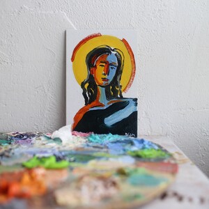 Portrait Original Faceless Oil Painting Original Framed No Face Art ...