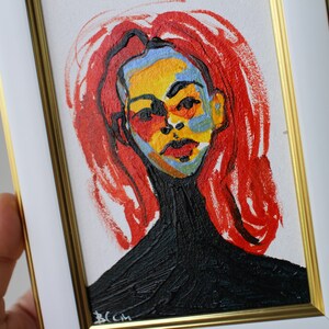 Portrait Original Faceless Oil Painting Original Framed No Face Art ...