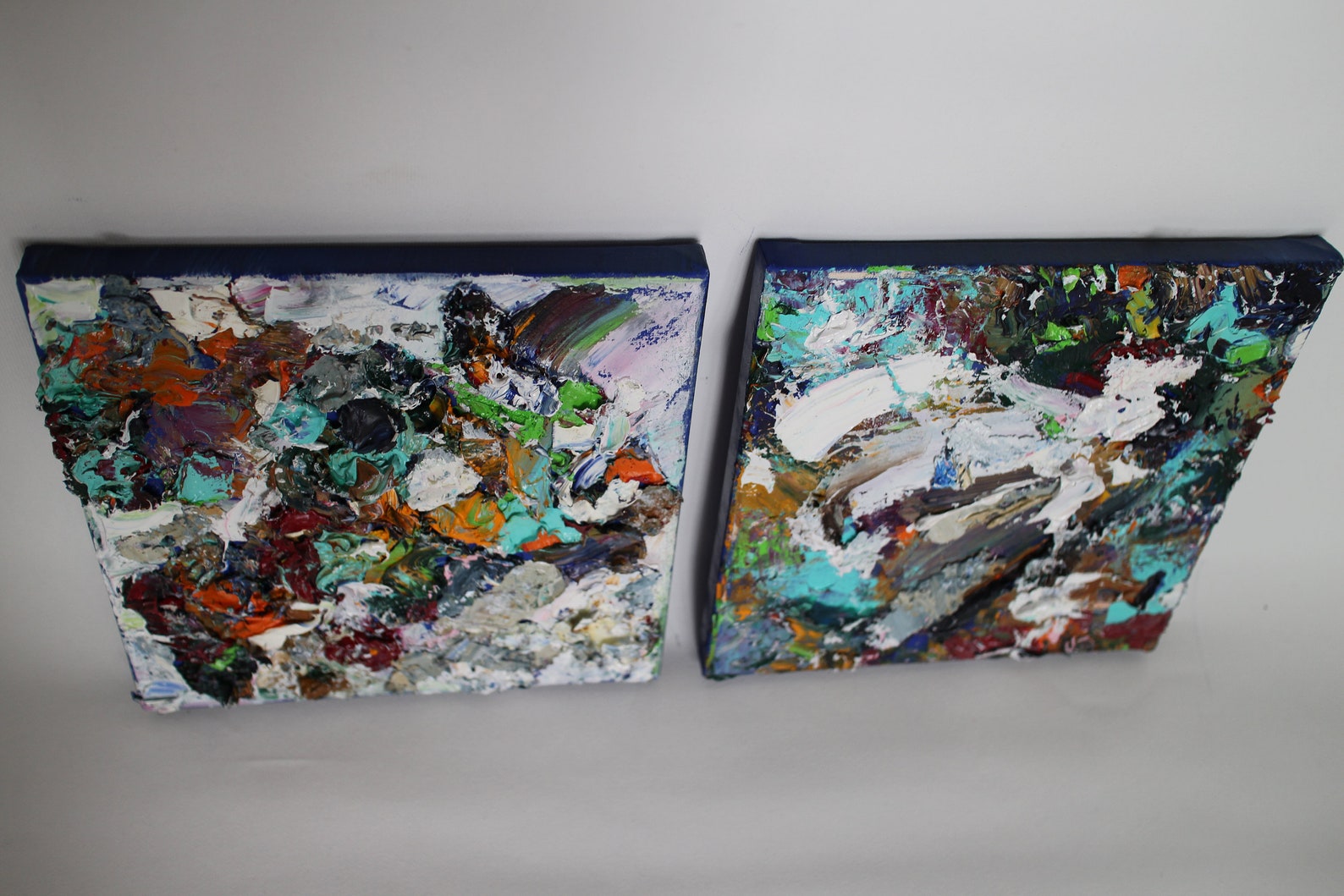 Diptych Expressionism Abstract Oil Painting Set Original - Etsy