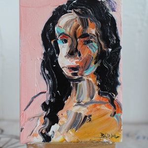 Portrait Original Faceless Oil Painting Original Framed No Face Art ...