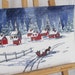 Winter Forest Christmas Card Original Framed, Original Hand Painted ...