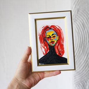 Portrait Original Faceless Oil Painting Original Framed No Face Art ...