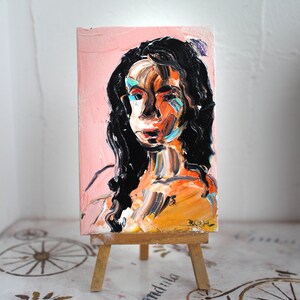 Portrait Original Faceless Oil Painting Original Framed No Face Art ...