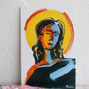 Portrait Original Faceless Oil Painting Original Framed No Face Art ...