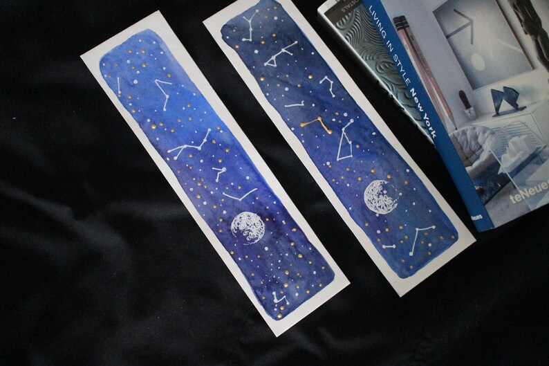 Galaxy Space Bookmark Watercolor Bookmark Book Accessories - Etsy