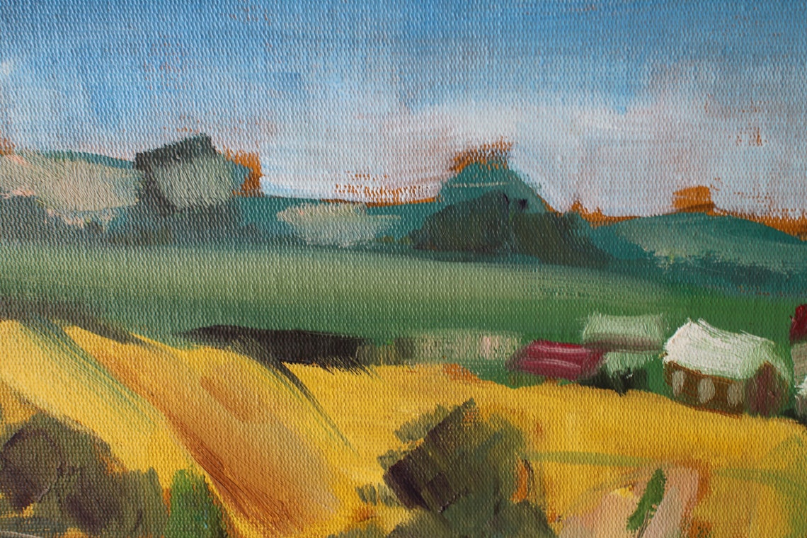Summer Lake Oil Painting Landscape Original Art on Canvas - Etsy