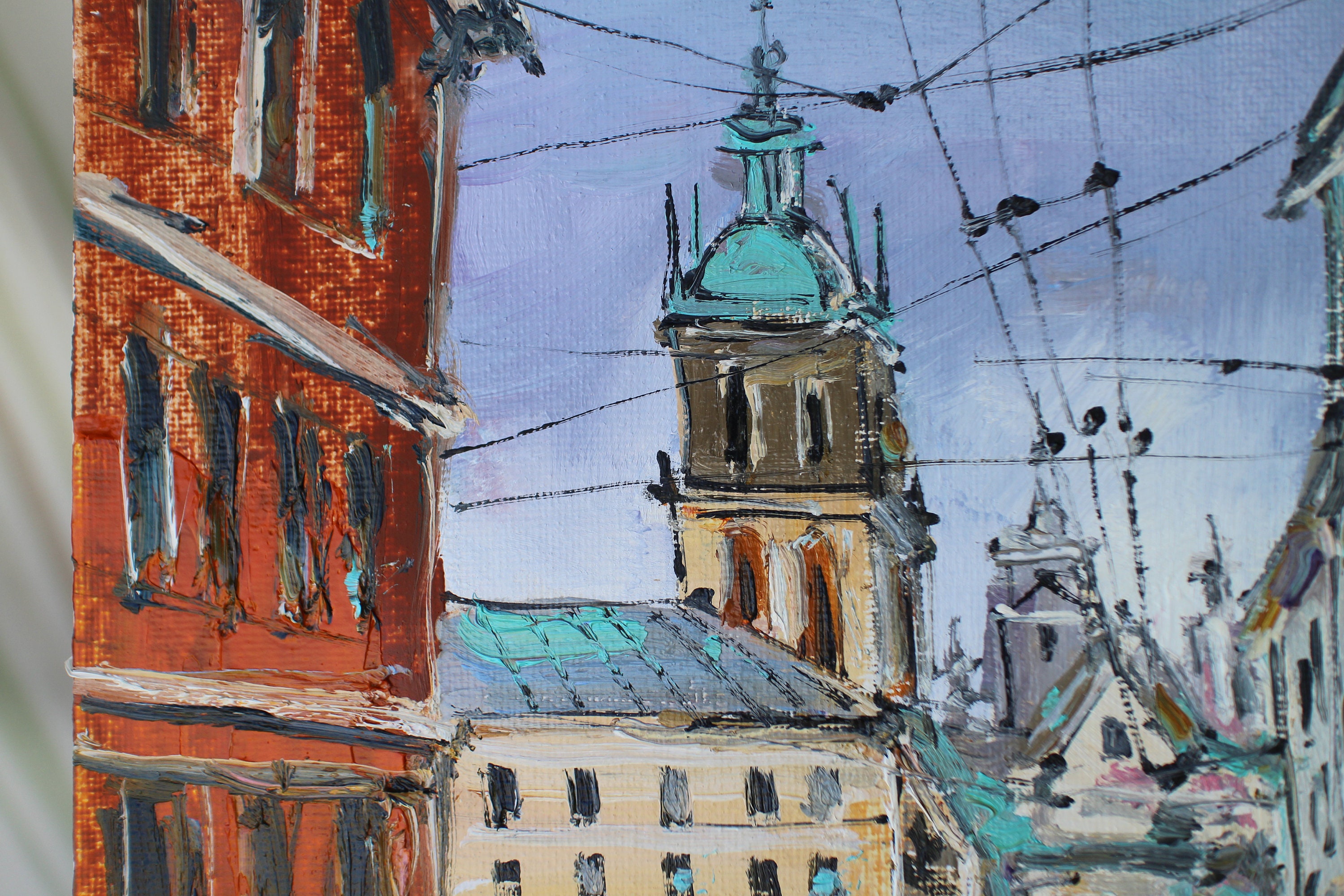 Lviv Oil Painting Original Framed Lvov Lwów Cityscape Painting - Etsy