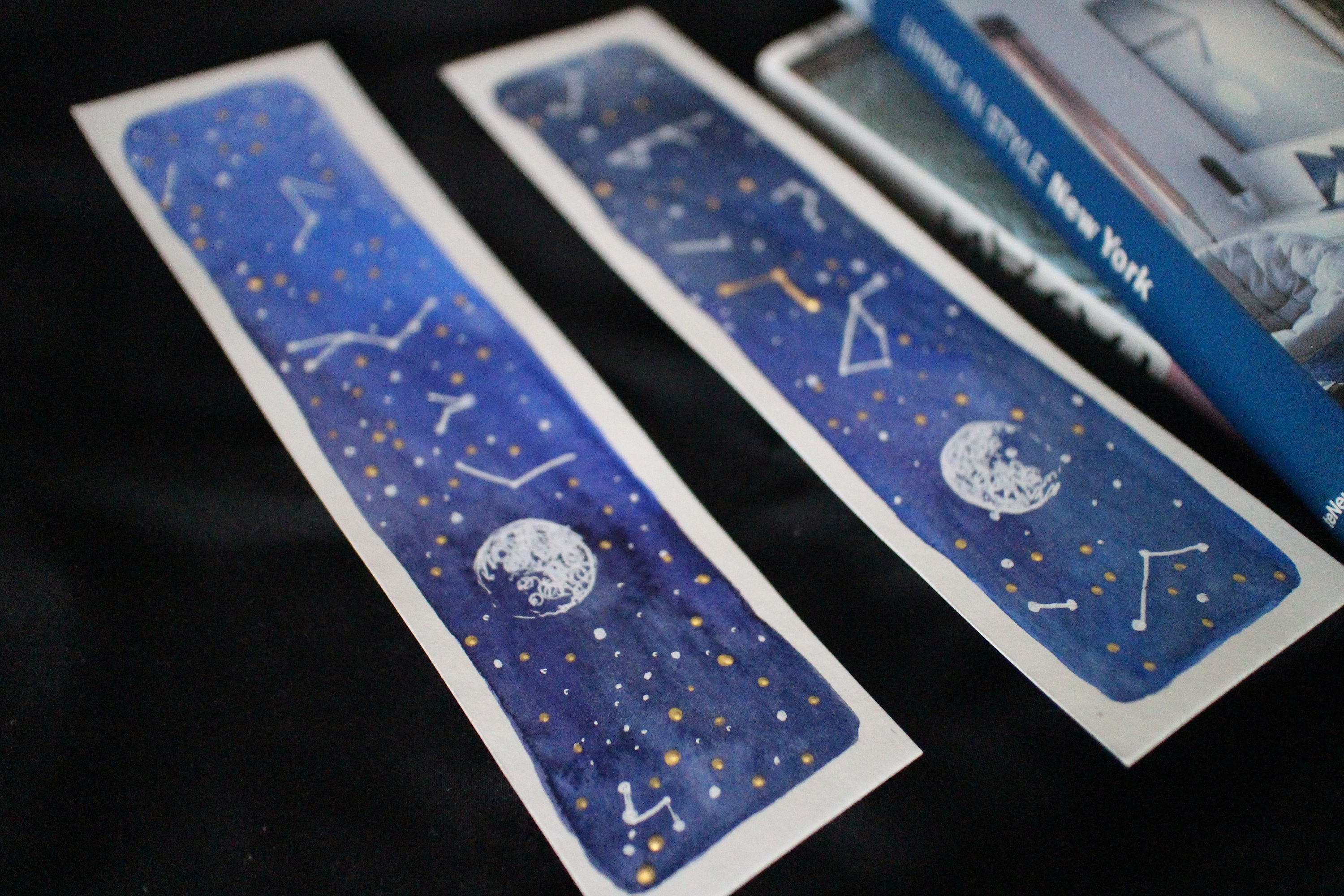 Galaxy space Bookmark watercolor bookmark book accessories | Etsy