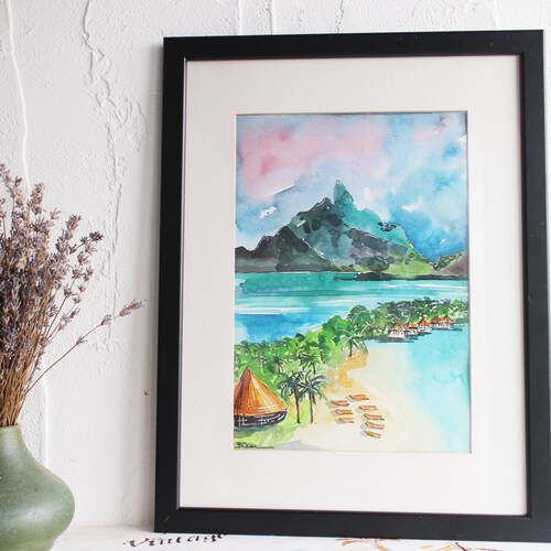 Bora Bora WPA Style Vintage-style Travel Poster 8x10 12x18 - Etsy