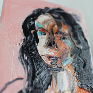 Portrait Original Faceless Oil Painting Original Framed No Face Art ...