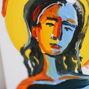 Portrait Original Faceless Oil Painting Original Framed No Face Art ...