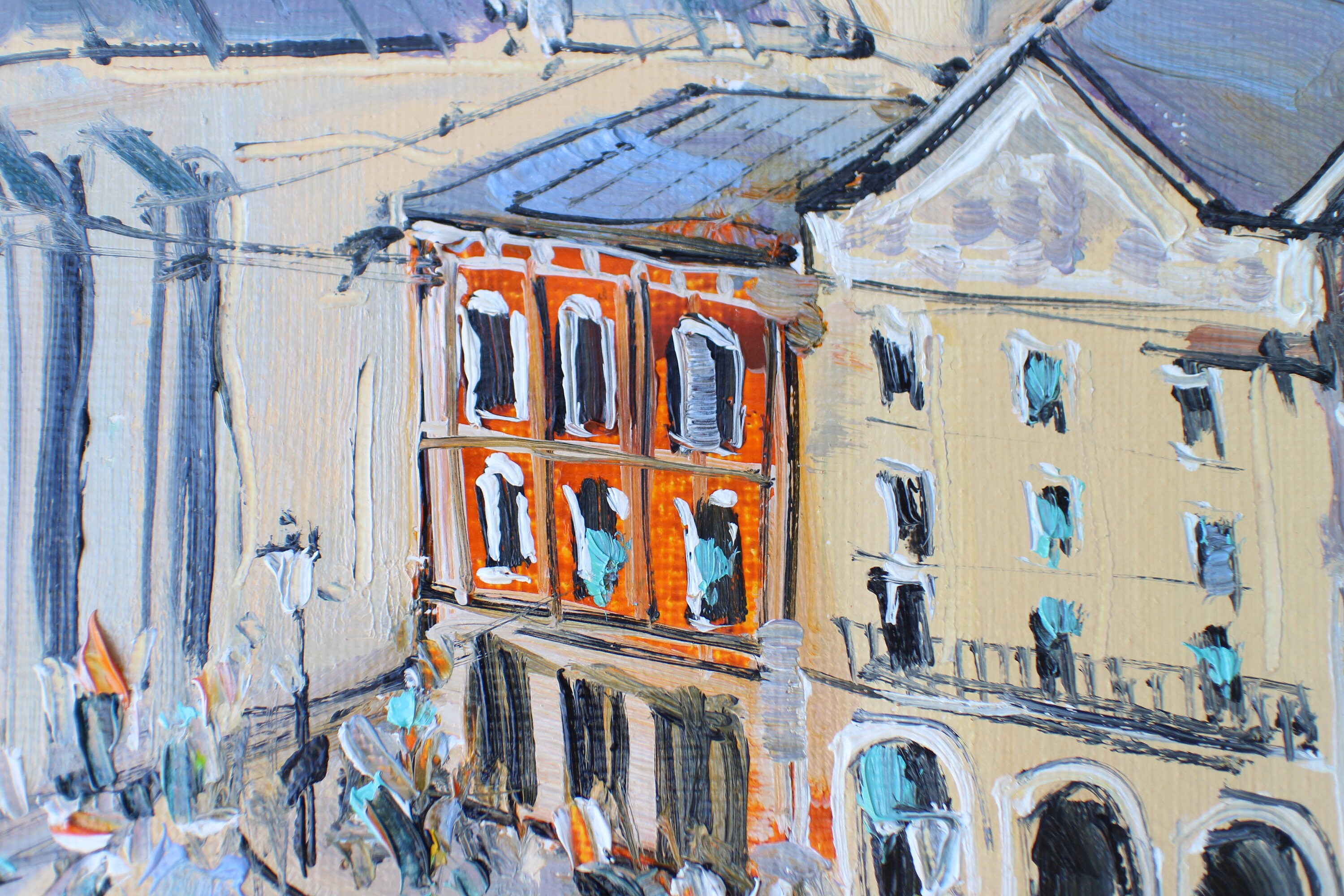 Lviv Oil Painting Original Framed Lvov Lwów Cityscape | Etsy