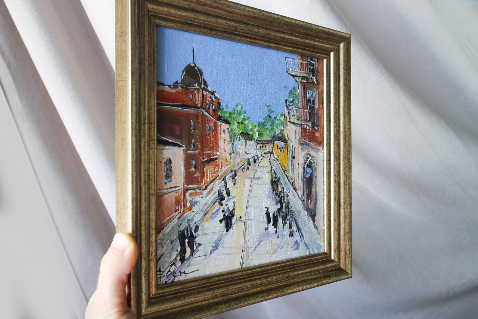 Kyiv Kiev Oil Painting Andriyivskyy Descent 8x8 St Andrew's Church ...