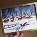 Winter Forest Christmas Card Original Framed, Original Hand Painted ...