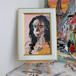 Portrait Original Faceless Oil Painting Original Framed No Face Art ...