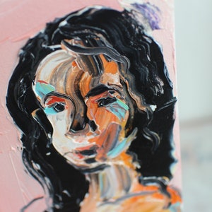 Portrait Original Faceless Oil Painting Original Framed No Face Art ...