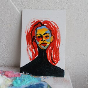 Portrait Original Faceless Oil Painting Original Framed No Face Art ...