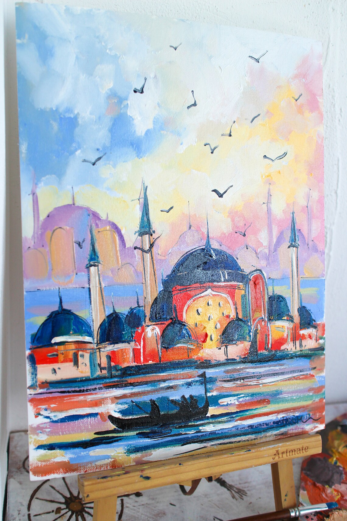 Istanbul Oil Painting Original Framed Turkish Painting Framed - Etsy UK