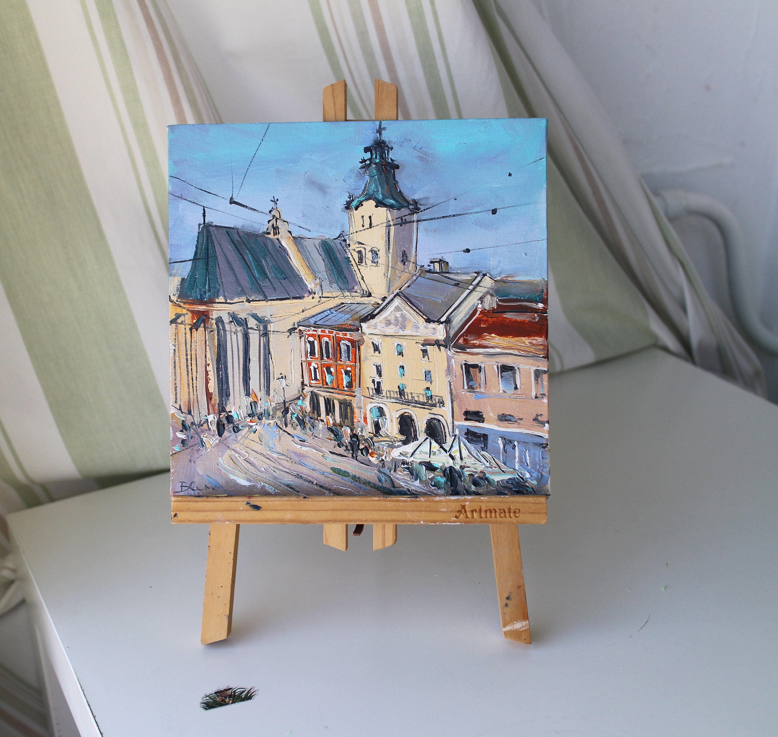 Lviv Oil Painting Original Framed Lvov Lwów Cityscape | Etsy