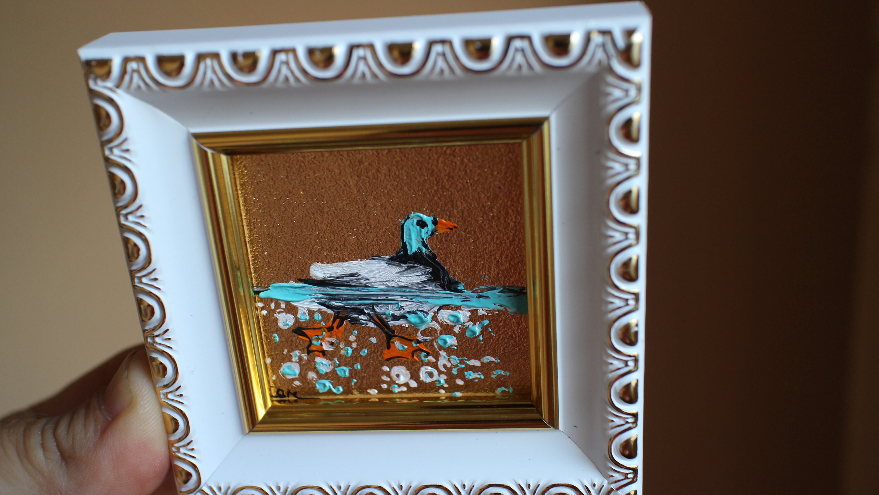 Duck Portrait Oil Painting Original Painting Framed Duck - Etsy