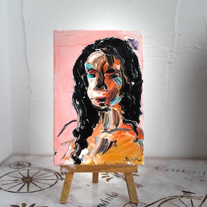 Portrait Original Faceless Oil Painting Original Framed No Face Art ...