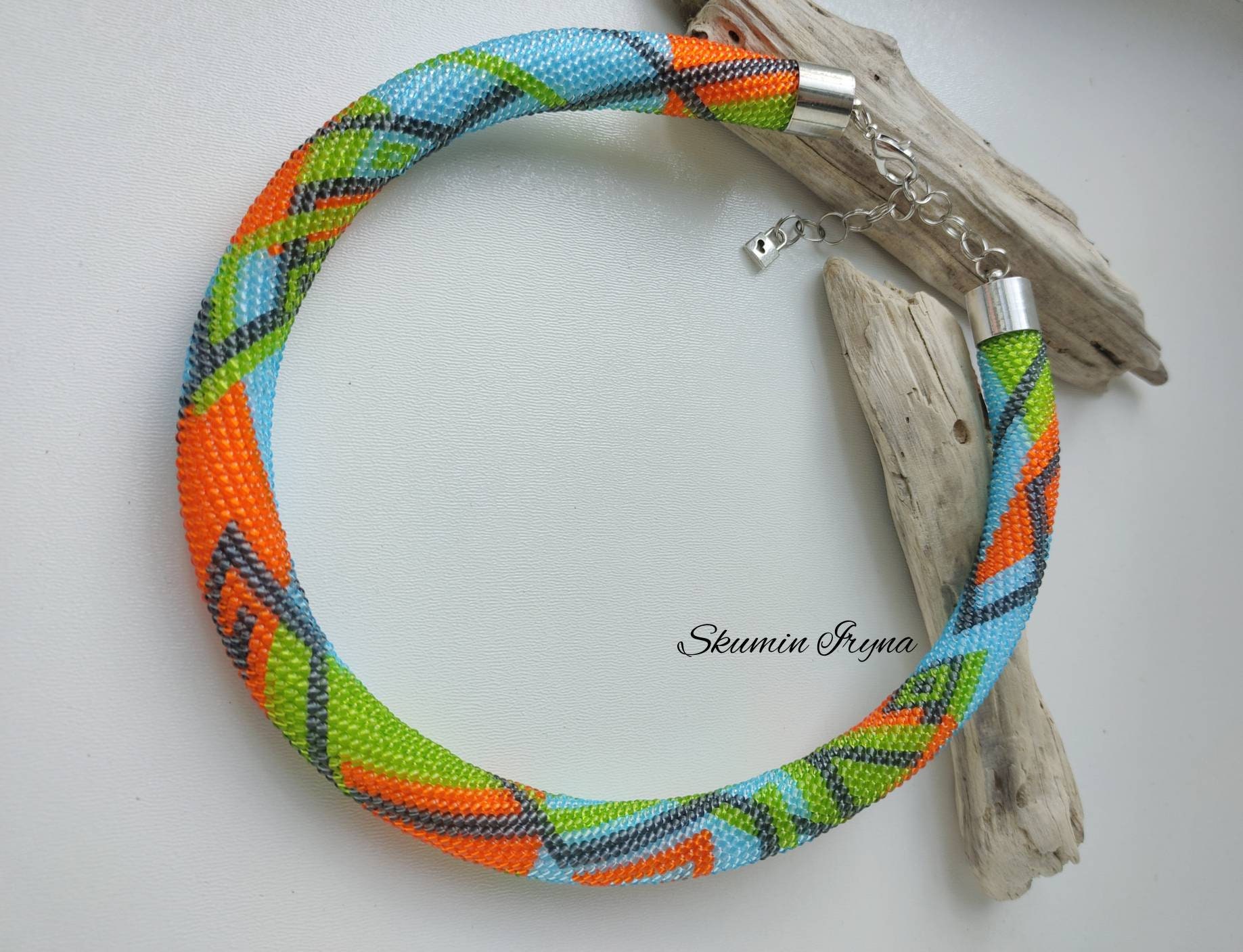 Geometric Necklace Crochet Necklace Rope Necklace Crochet Rope - Etsy