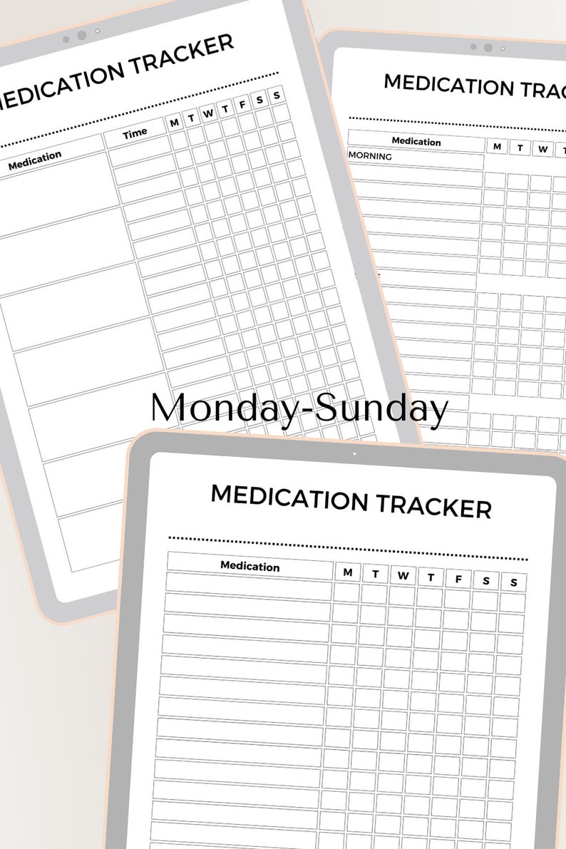 Printable Medicine Chart Templates Medication Tracker - Etsy