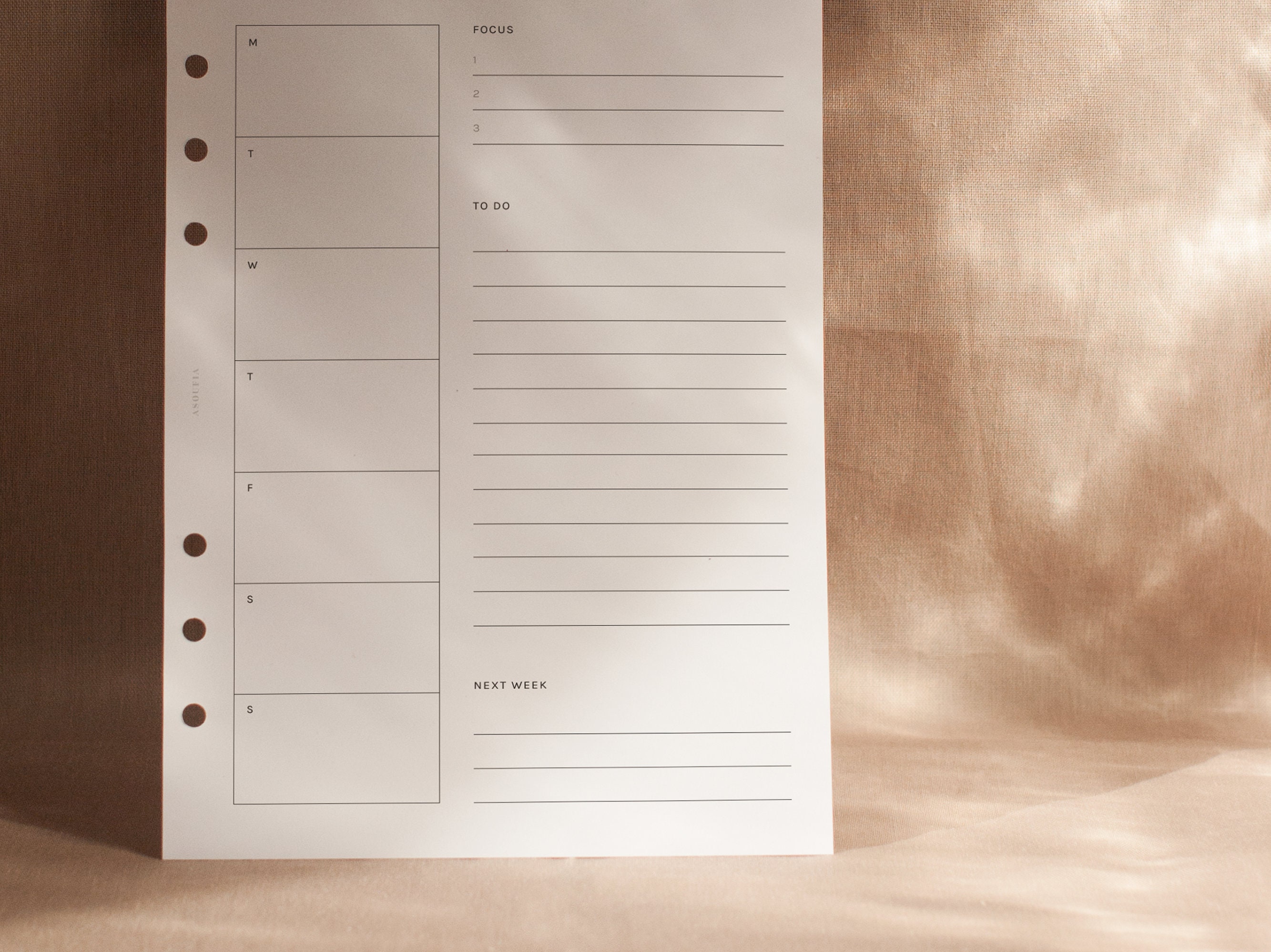 Weekly Plan – A5 Planner Printable, Ringbinder Planner Insert, Instant ...