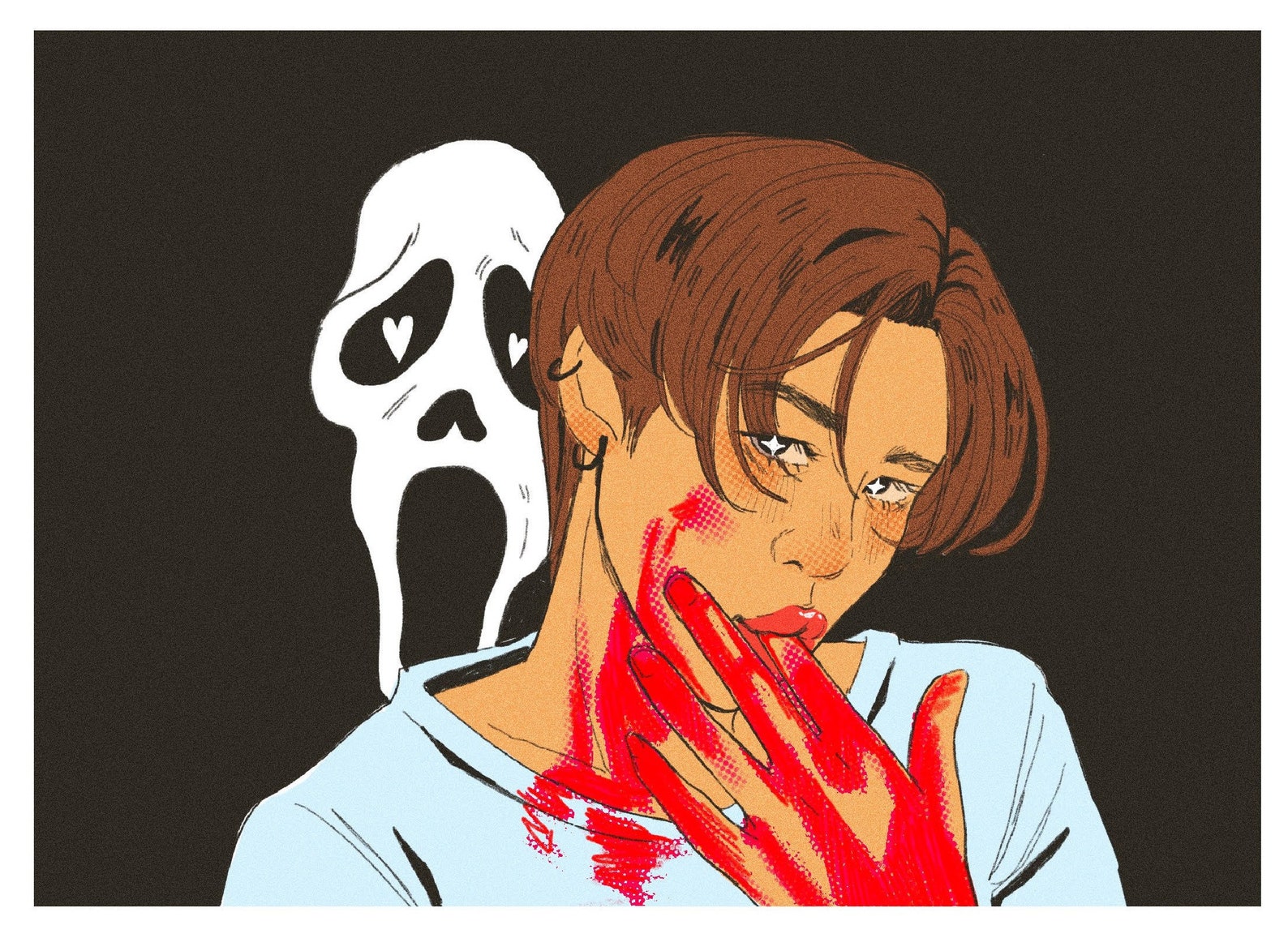 Ghostface Art Print Billy Loomis Scream Horror Movie | Etsy UK