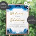 Editable Blue Sparkles Watercolor Welcome Sign - Instant Download ...