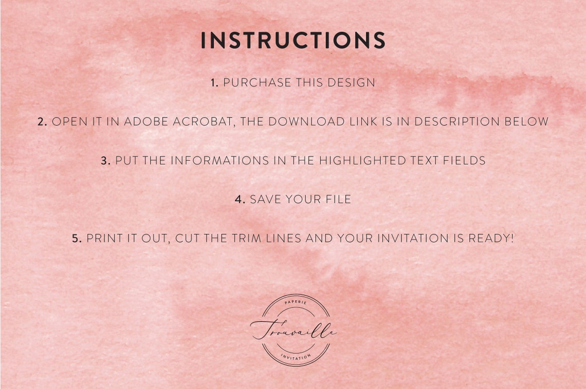 Purple Watercolor Menu Printable Wedding Menu Template Modern - Etsy