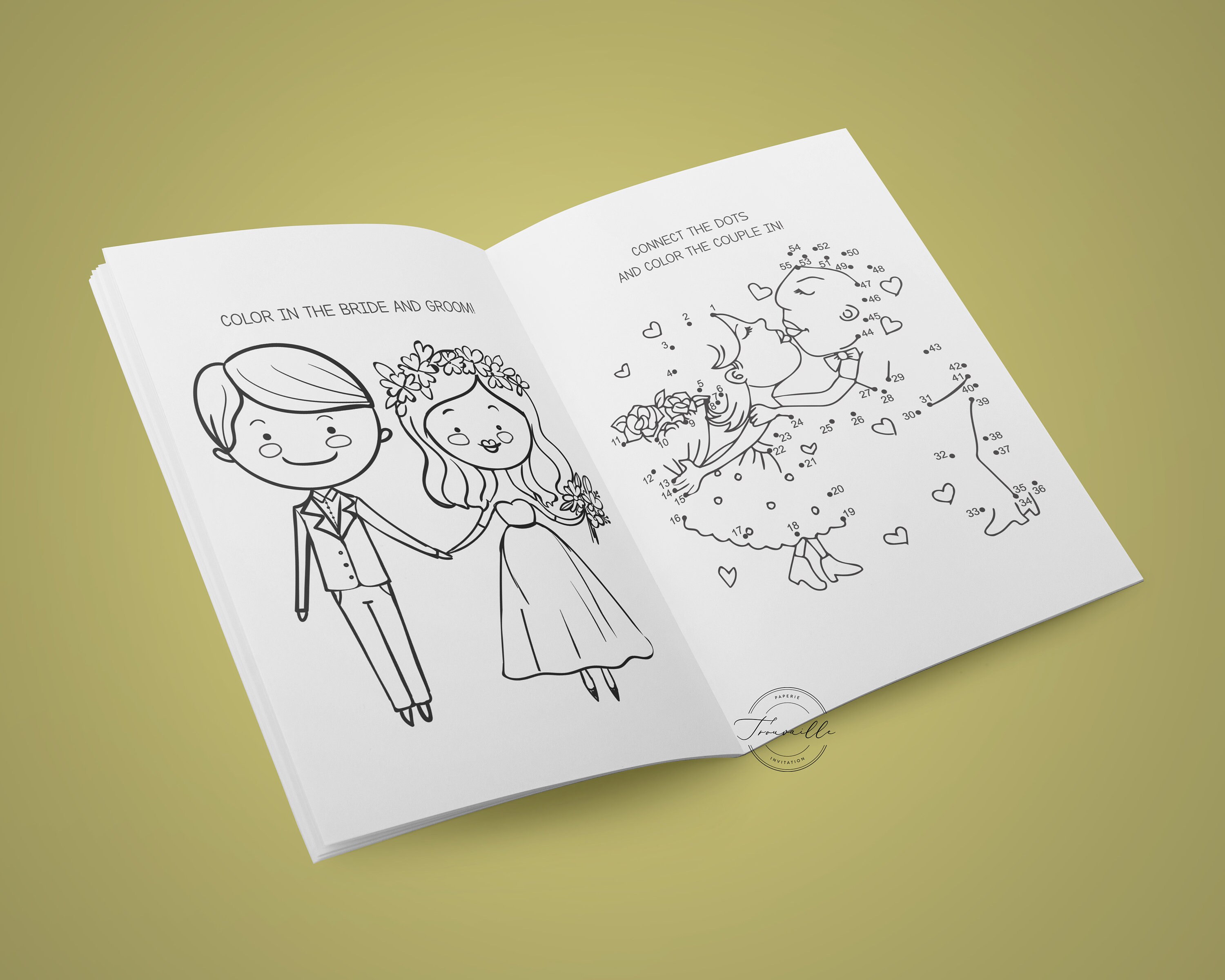Wedding Kids Activity Book and Coloring, Wedding Kids Table Activities ...