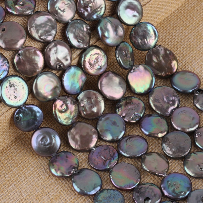Flat Pearl Beads - Etsy