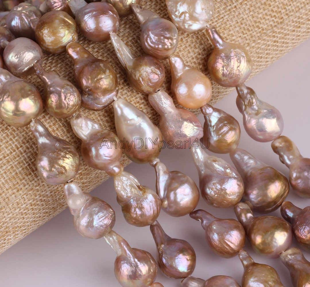14-15X23-27MM Teardrop Natural Freshwater Pearl,baroque Pearls Supplies ...