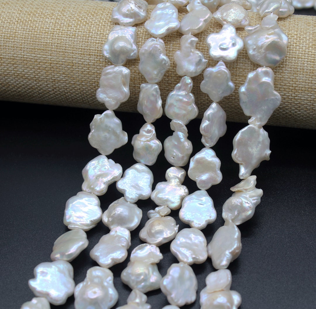 15-17x19-20mm Natural Freedom Freshwater Flower Pearl,loose White ...