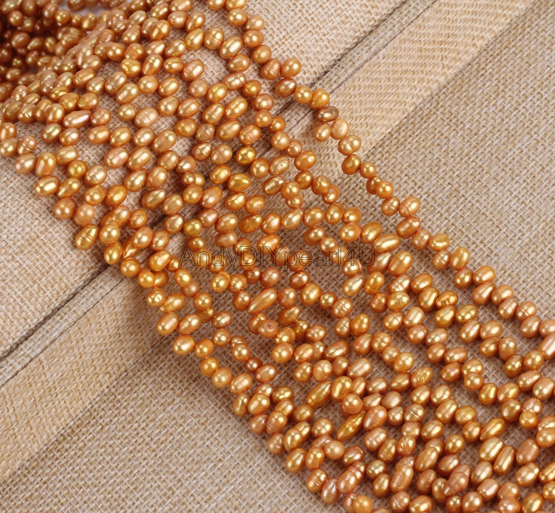 5-6MM Small Size Potato Freshwater Pearls,champagne Color Pearls,cheap ...