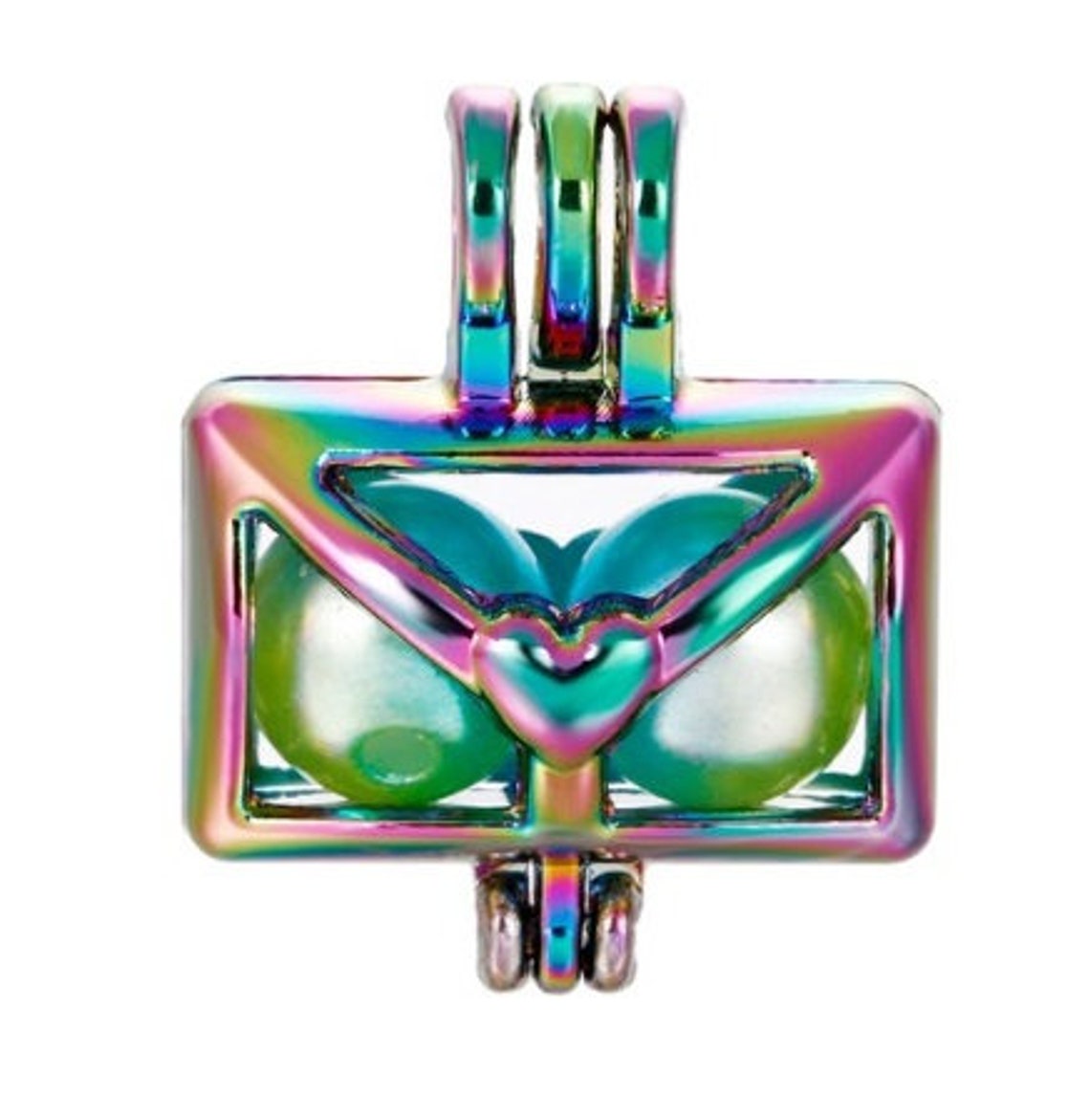 1 PCS Rainbow Color Cage Pendant for Pearl Mixed Locket - Etsy