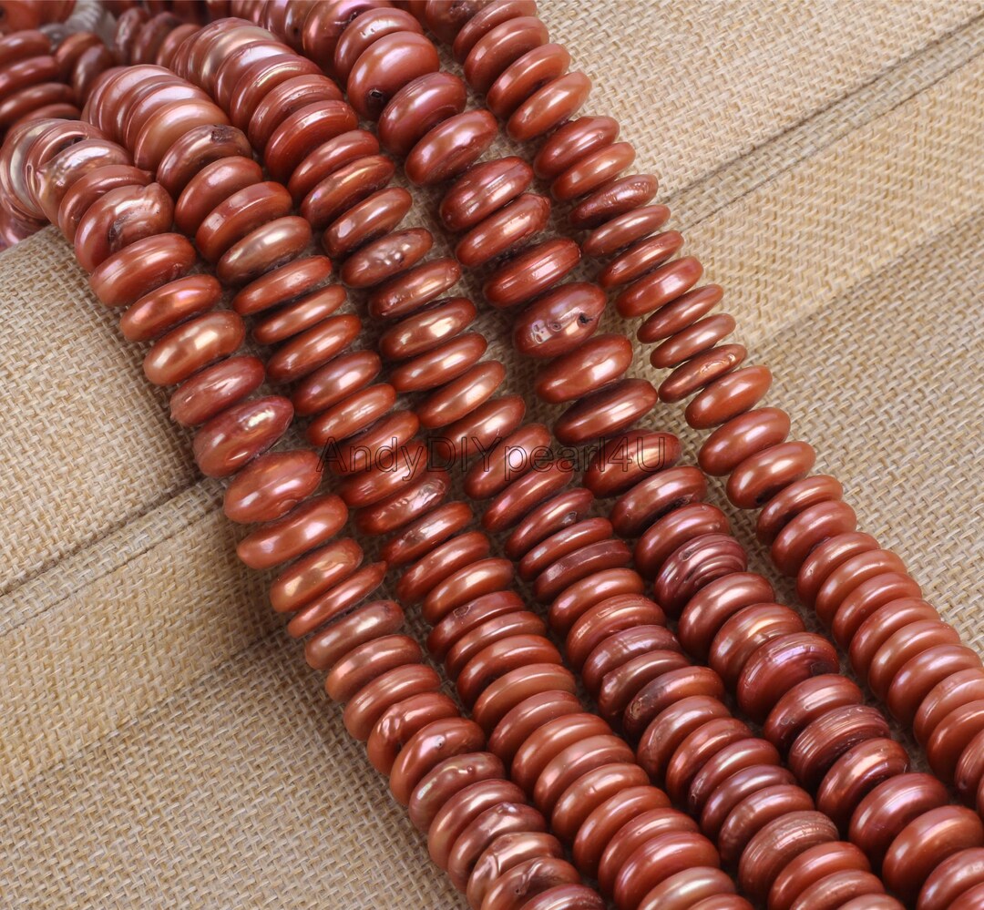 614mm Natural Orange Color Pearls Abacus Pearls Beads - Etsy