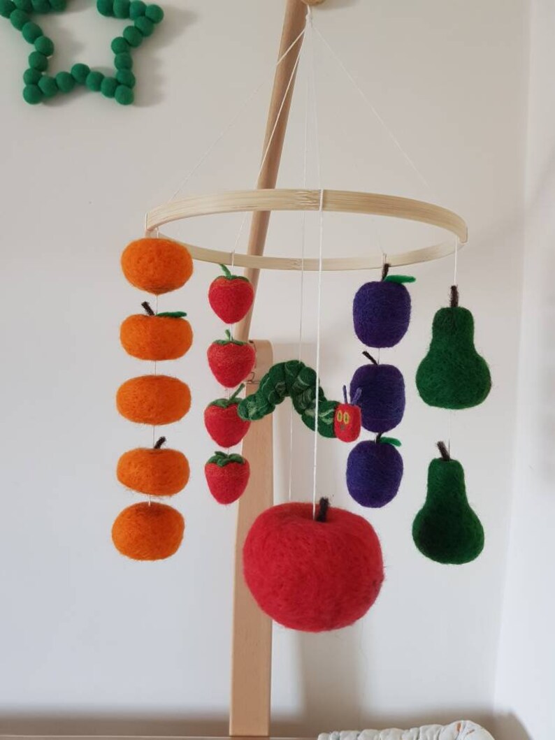 Needle Felted Baby Nursery Mobile. Handmade Childrens Bedroom - Etsy