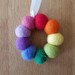 Set of Rainbow Felt Ball Christmas Tree Baubles, Christmas Tree ...