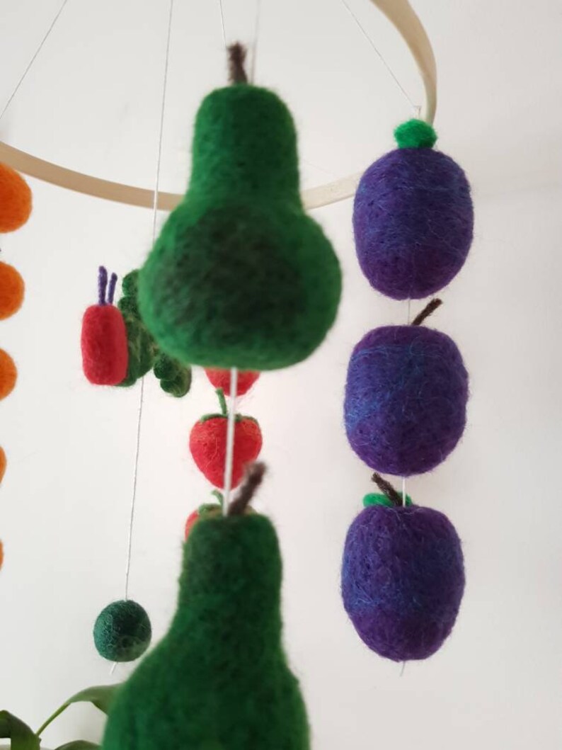 Needle Felted Baby Nursery Mobile. Handmade Childrens Bedroom - Etsy