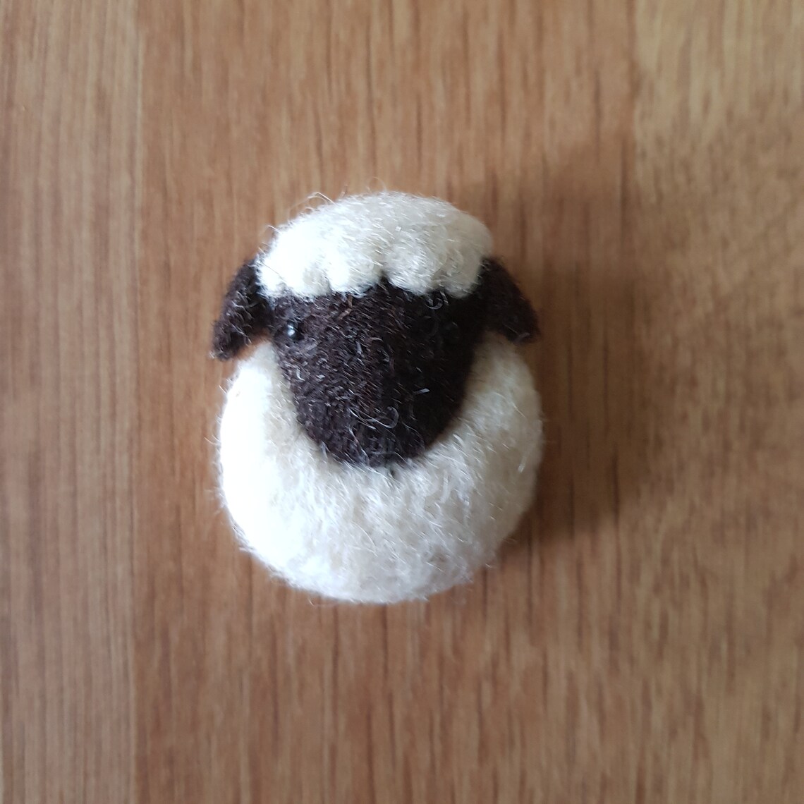 Needle Felted Valais Blacknose Sheep Brooch Handmade in Natural Jacobs ...