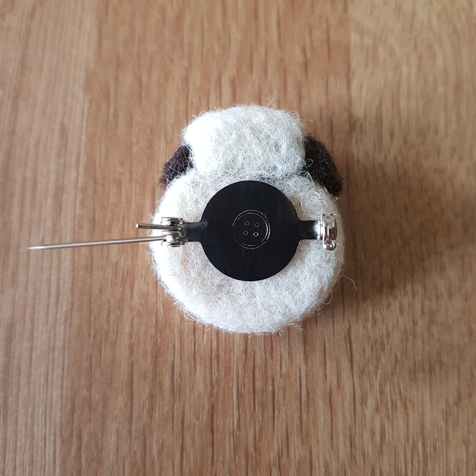 Needle Felted Valais Blacknose Sheep Brooch Handmade in Natural Jacobs ...