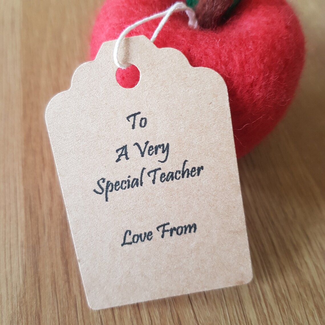 Needle Felted Apple Teacher Gift, End of Term Apple Ornament, Red ...