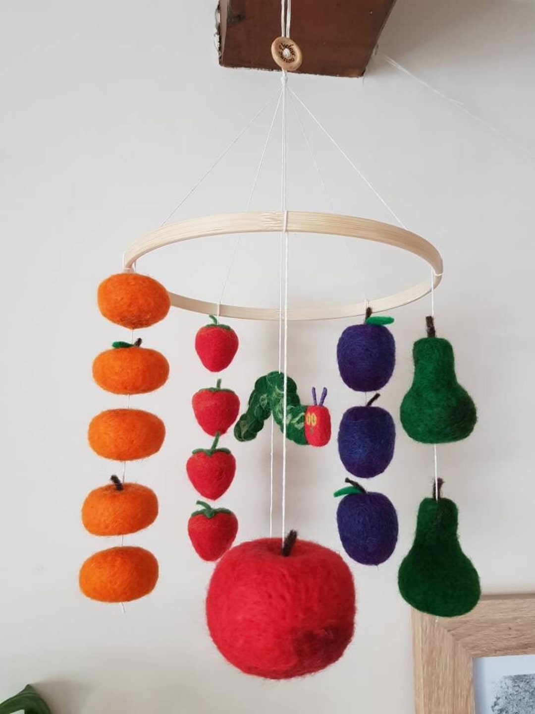 Needle Felted Baby Nursery Mobile. Handmade Childrens Bedroom ...