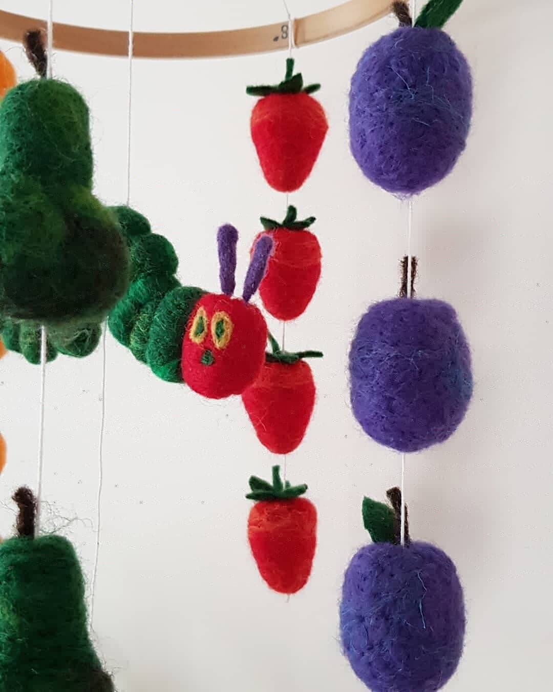 Needle Felted Baby Nursery Mobile. Handmade Childrens Cot/crib | Etsy